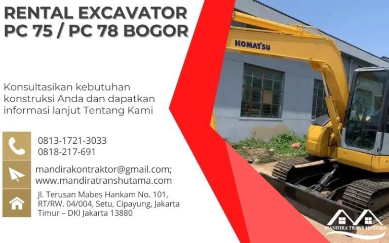 Rental Excavator PC 75 / PC 78 Bogor